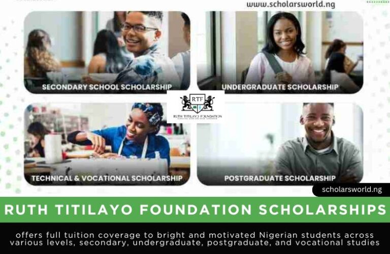 2026 RTEF Scholarship (Ruth Titilayo Educational Foundation) for ...