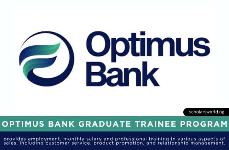 Optimus Bank Graduate Trainee Program 2025: Career Opportunity ...