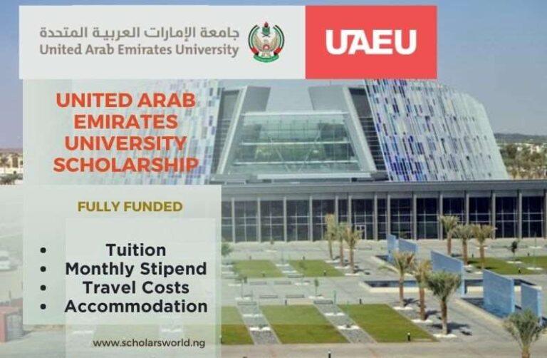 2025 United Arab Emirates University UAEU Scholarship: Complete ...