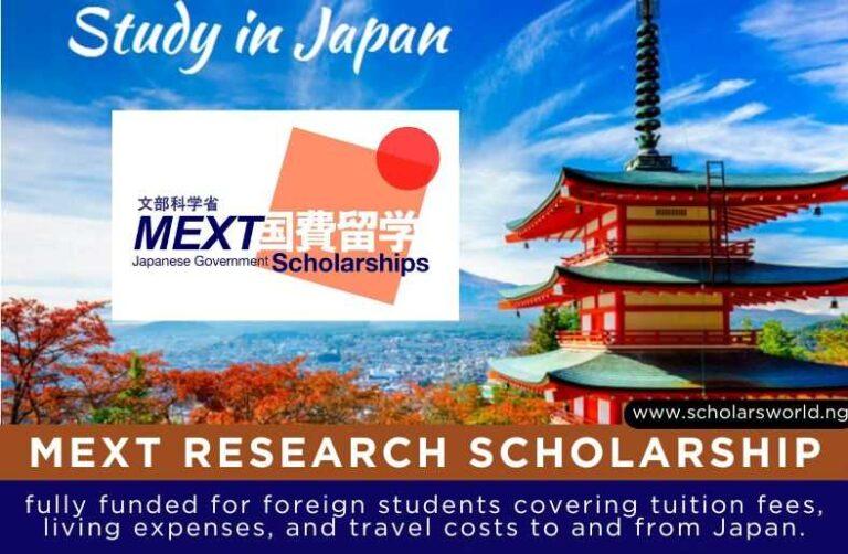 Japan Government MEXT Research Scholarship 2026: Full Application Guide - Scholars World