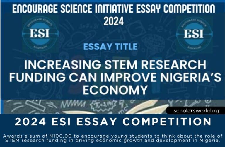 2024 ESI Essay Competition (Encourage Science Initiative): Opportunity ...