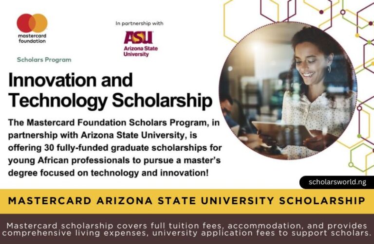 Arizona State University MasterCard Scholarship USA 2026: Full Application Guide - Scholars World