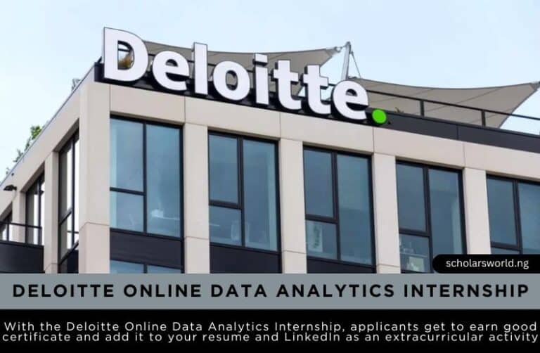 Deloitte Data Analytics Internship 2025 (Online): APPLY NOW - Scholars World