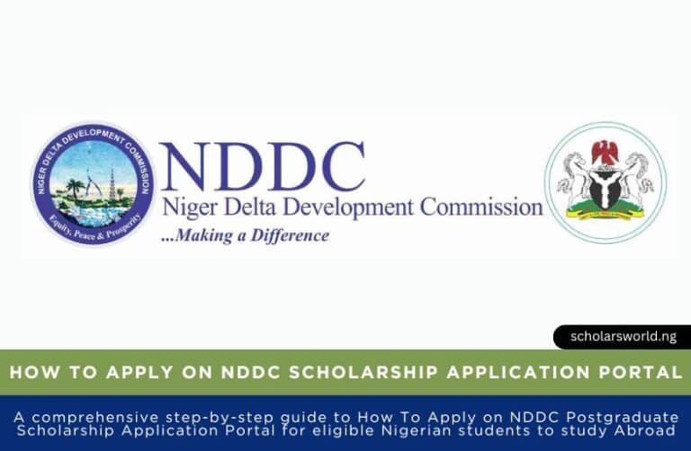 How To Apply on NDDC Scholarship Application Portal 2025 (Step by Step ...