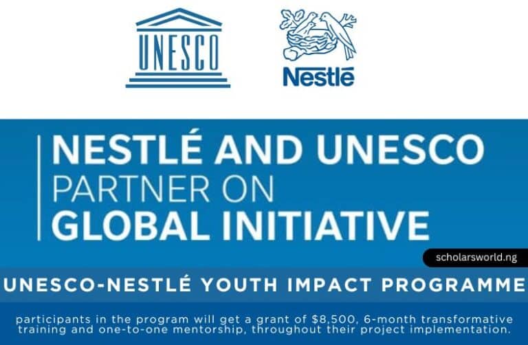 UNESCO Nestle Youth Impact Programme 2025 (Because You Matter ...