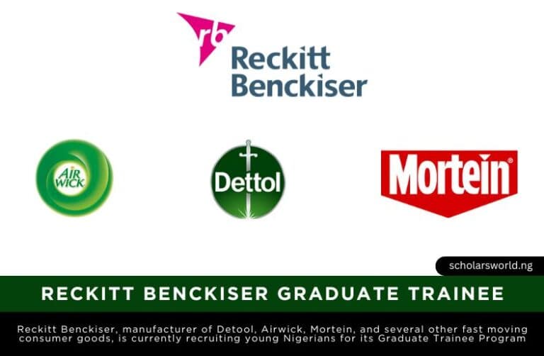Dettol Nigeria Graduate Trainee 2025 - Reckitt Benckiser: Career ...