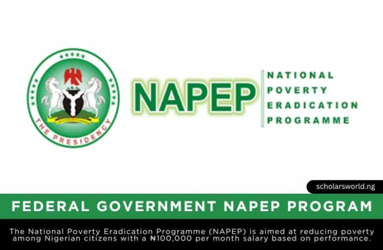 Federal Government NAPEP Program ₦100K (National Poverty Eradication ...
