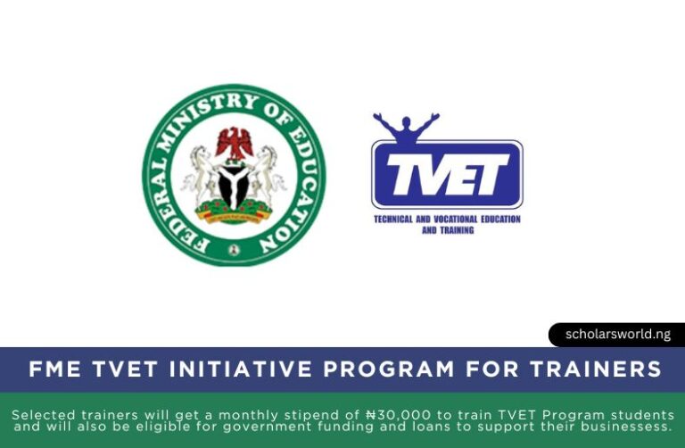 FME TVET Initiative Program 2025 for Trainers: ₦30,000 Stipend - Scholars World