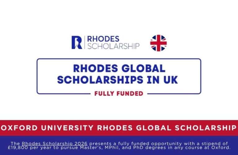 Rhodes Global Scholarship 2026 at Oxford University, UK: Fully Funded Opportunity - Scholars World