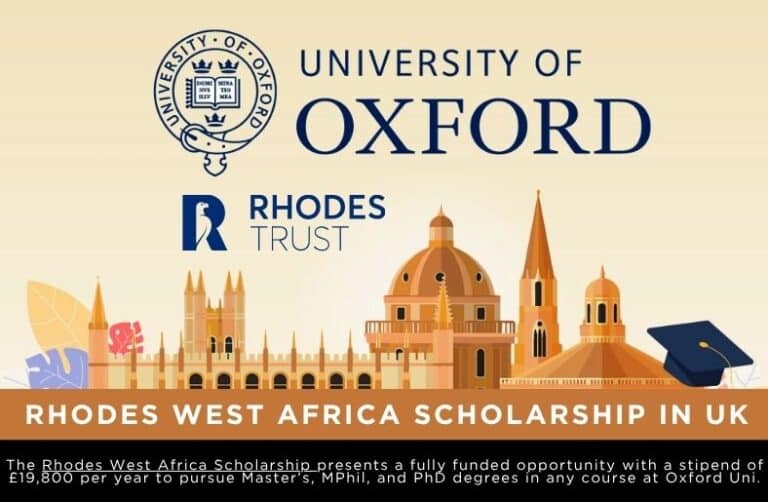 Rhodes West Africa Scholarship 2026 in UK at Oxford University: Fully Funded - Scholars World