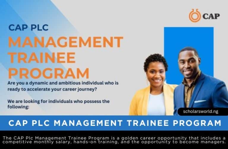 CAP Plc Management Trainee Program 2026 (Chemical & Allied Products Plc ...
