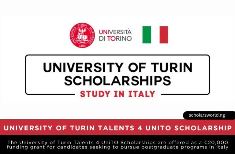 University of Turin Talents 4 UniTO Scholarships 2026 in Italy ...
