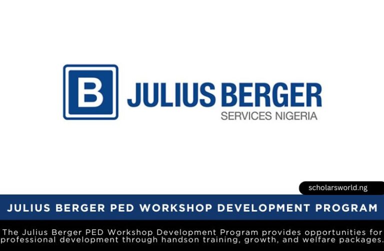 Julius Berger PED Workshop Development Program For Nigerians 2026 ...