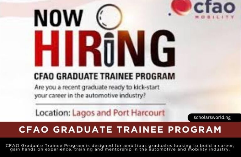 CFAO Graduate Trainee Program 2026 | Apply Now - Scholars World